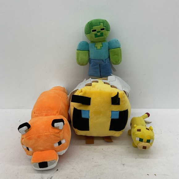 Minecraft | Toys | Minecraft Green Man Fox Bee Stuffed Animal Plush Toy ...